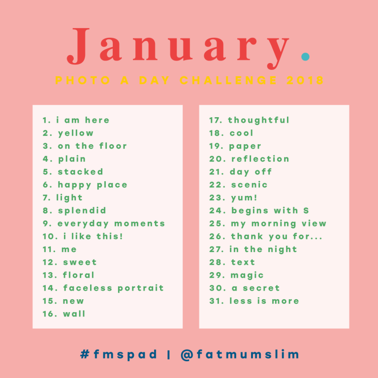 January Photo A Day Challenge 2018 - Fat Mum Slim