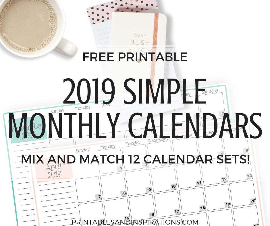 Get Your Free 2019 Printable Calendar Stonegable