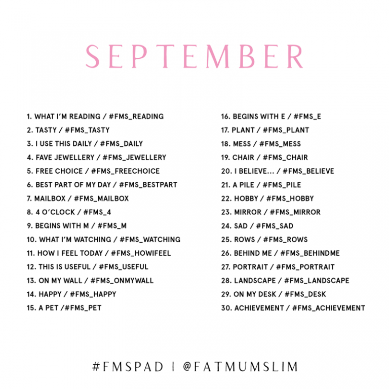 September Photo A Day Challenge - Fat Mum Slim