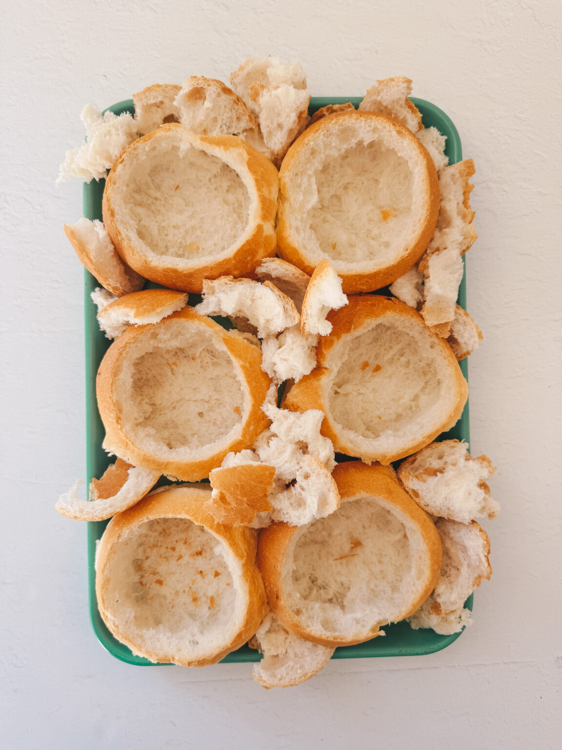 Mini cob loaf dips with creamed corn and bacon