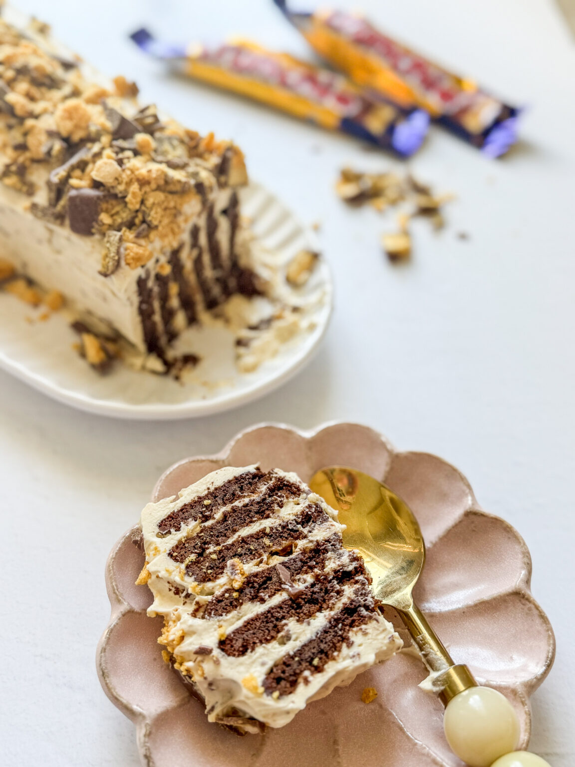Crunchie Choc Ripple Cake – Easy No-Bake Dessert